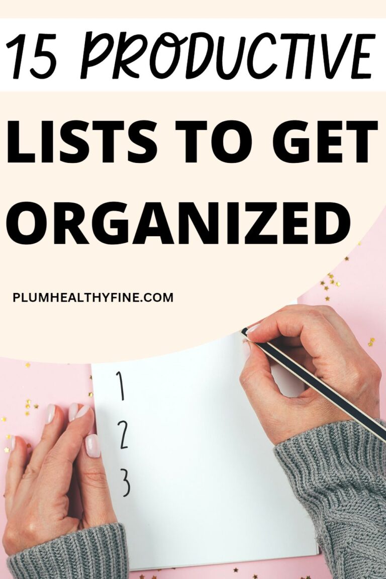 15 Lists To Make To Organize Your Life
