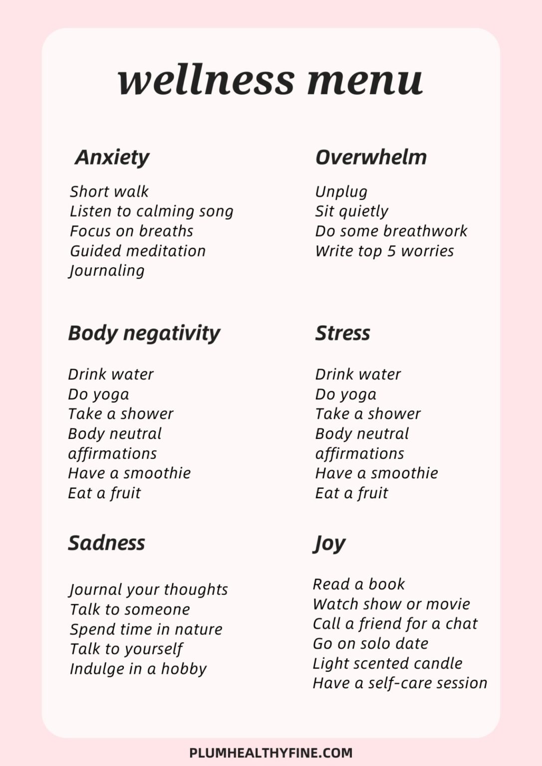 The Ultimate Wellness Menu For Your Every Mood