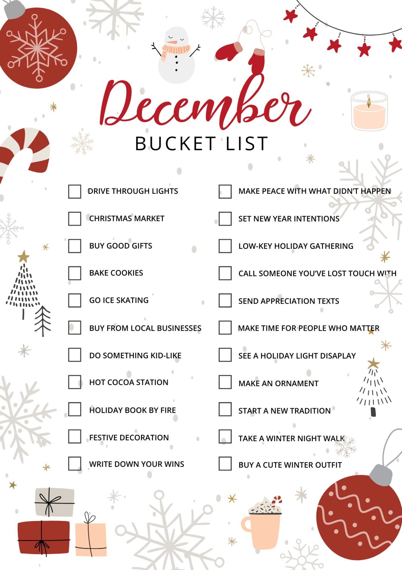 December Bucket List: 31 Ideas For The Best Last Month