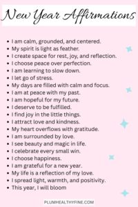 51 New Year Affirmations For a Fresh Beginning